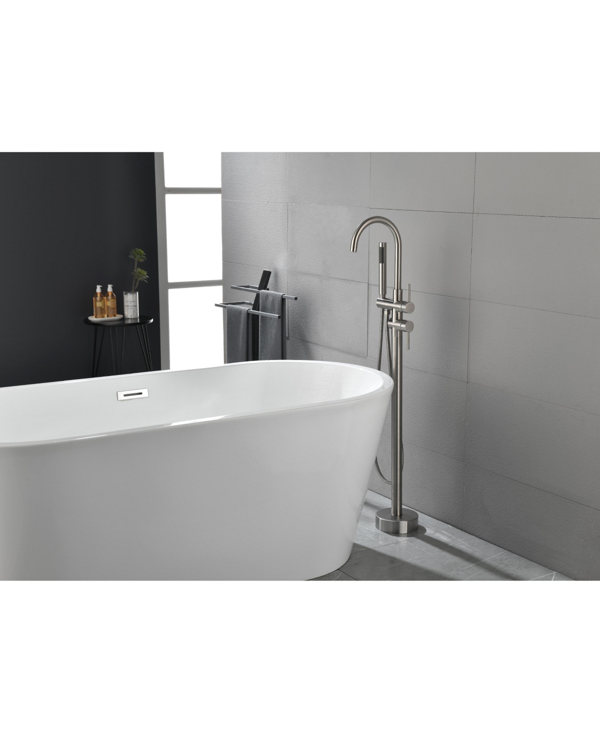 Click here for Busdays Floor Mounted Tub Faucet High Flow Freesta... prices
