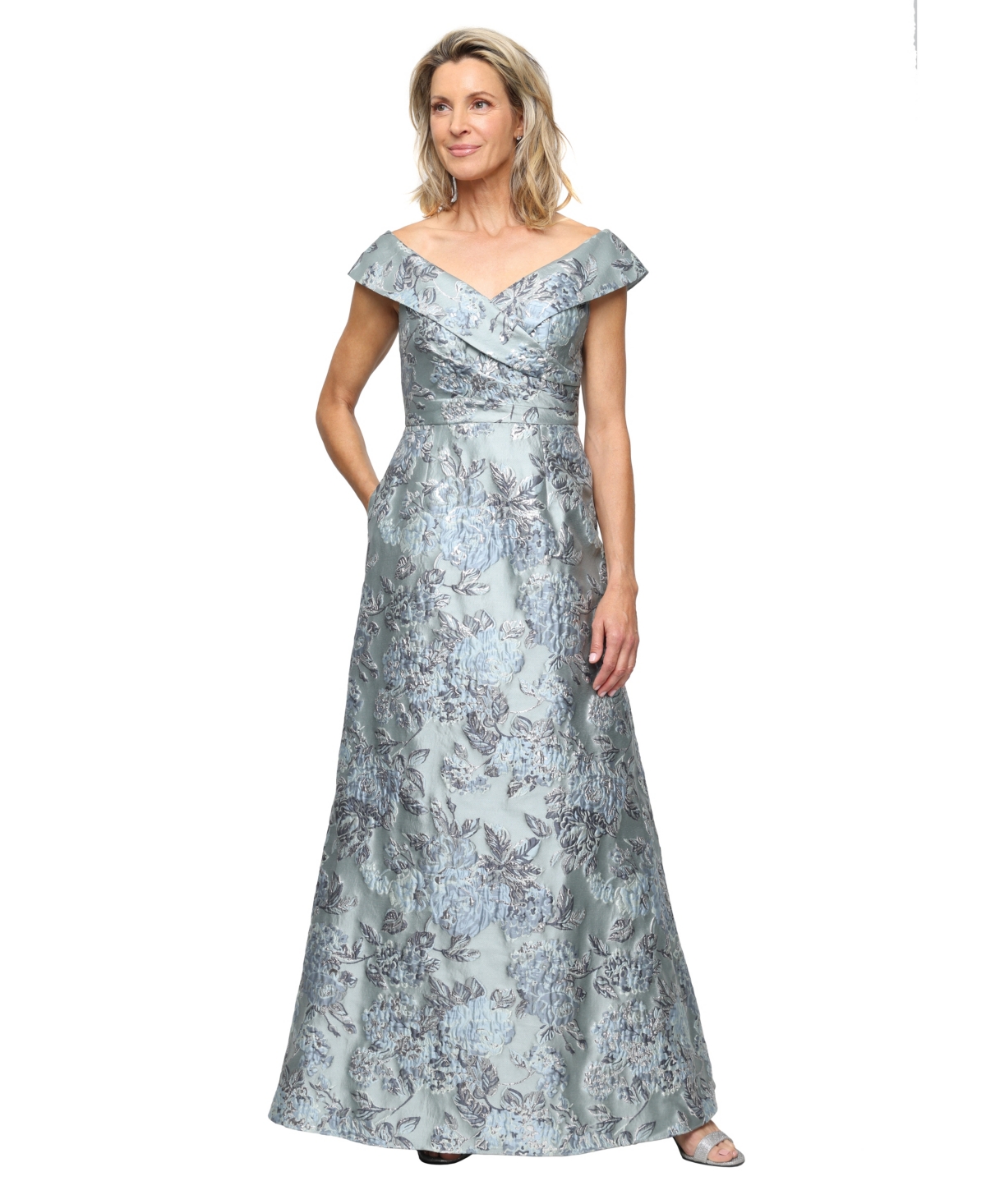 Click here for Alex Evenings Womens Off-The-Shoulder Ball Gown -... prices