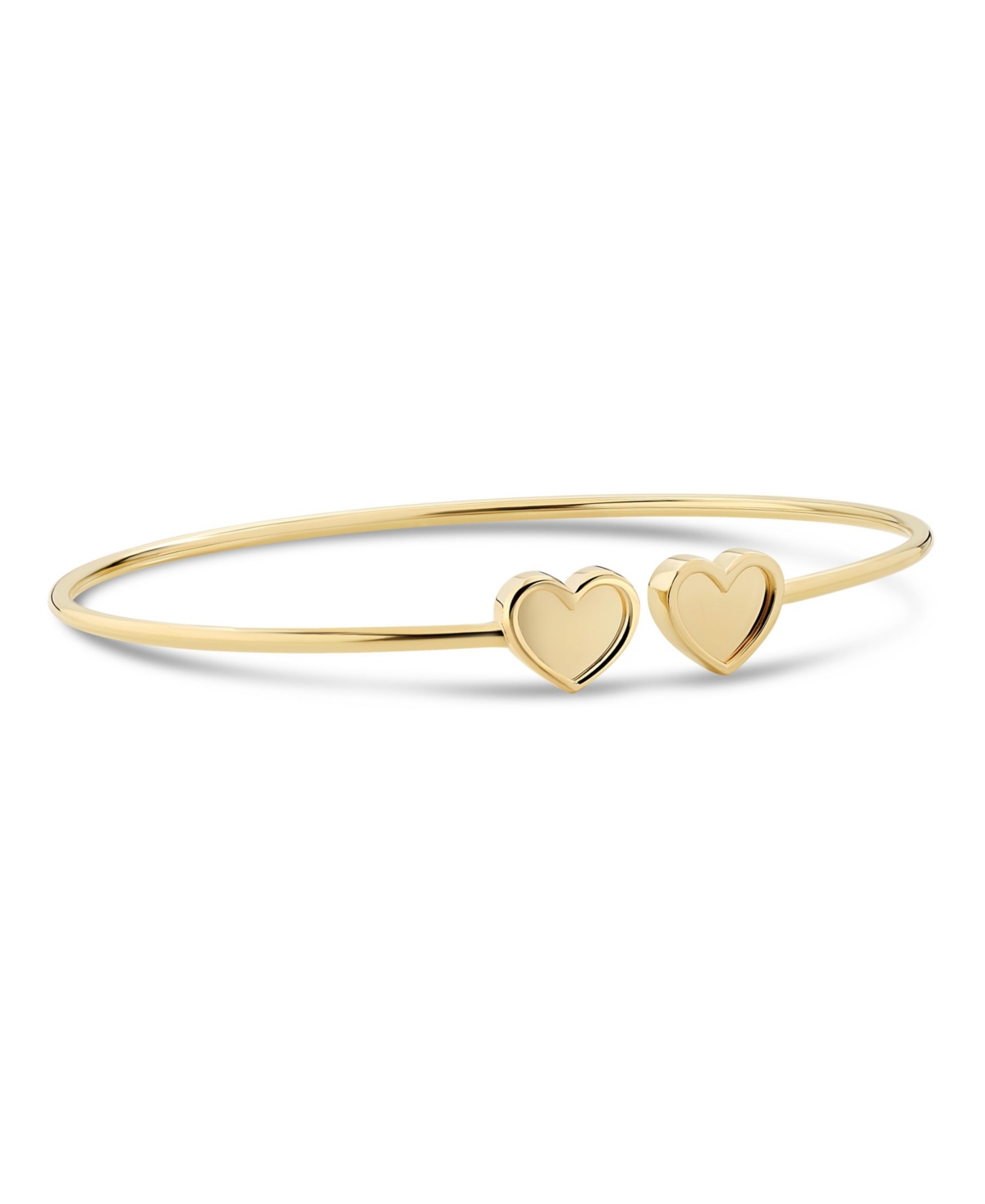 Click here for Devata Double Sweet Heart Bangle Bracelet in 14K G... prices