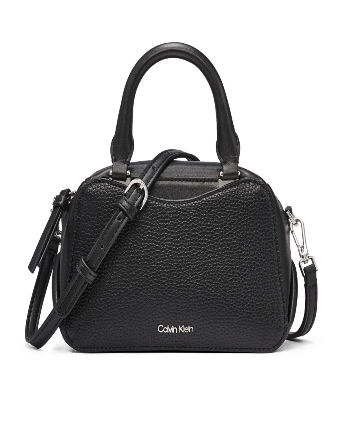 Click here for Calvin Klein Akari Medium Crossbody Bag - Black/Si... prices
