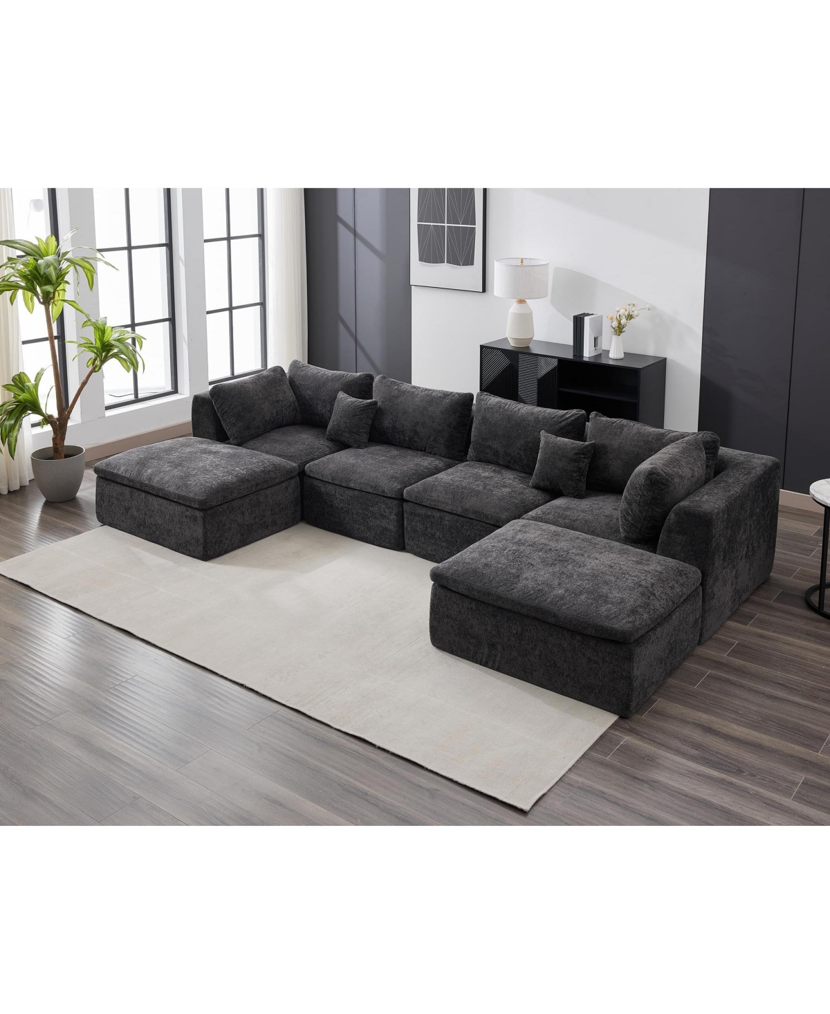 Click here for gaomon 140" U-Shaped Modular Sectional Sofa... prices