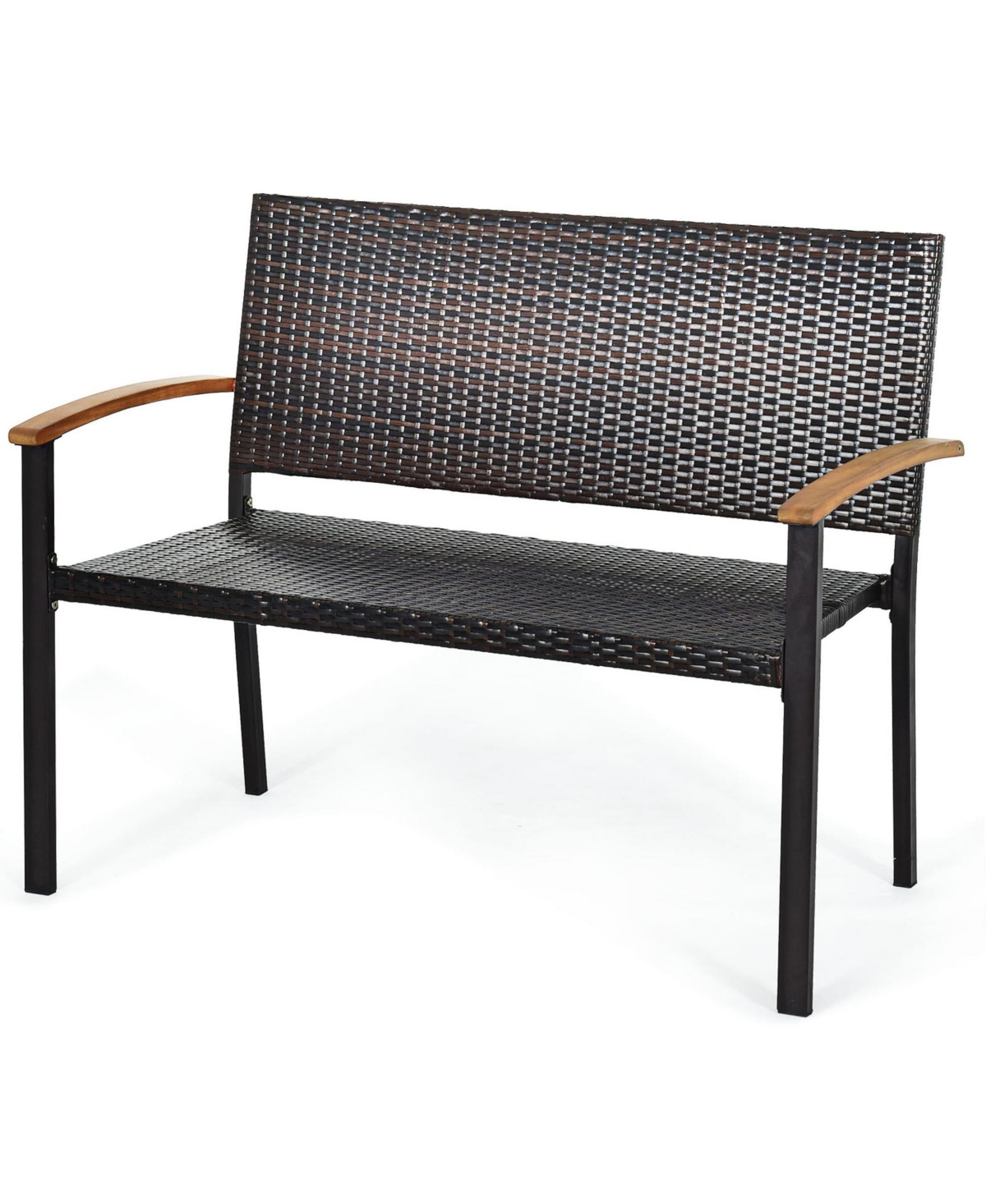 Click here for Gymax Patio Wicker Bench All Weather Rattan Chair... prices