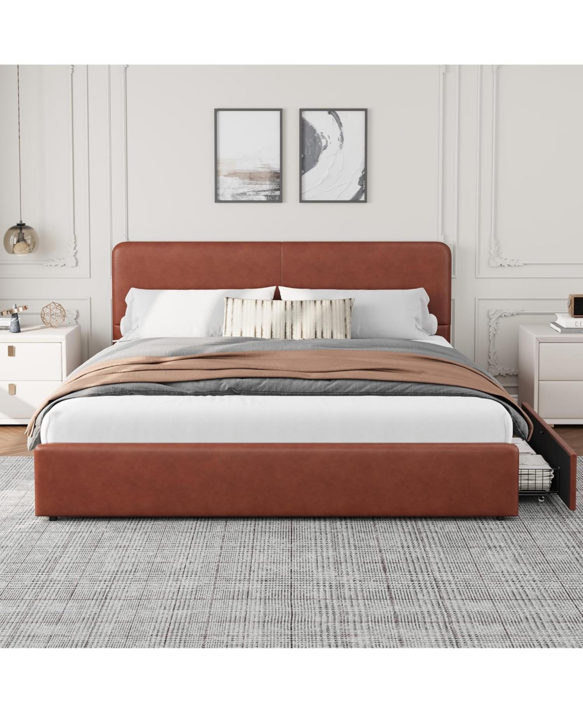 Click here for gaomon King Size Double Drawer Soft Bag Bed  Pu Up... prices