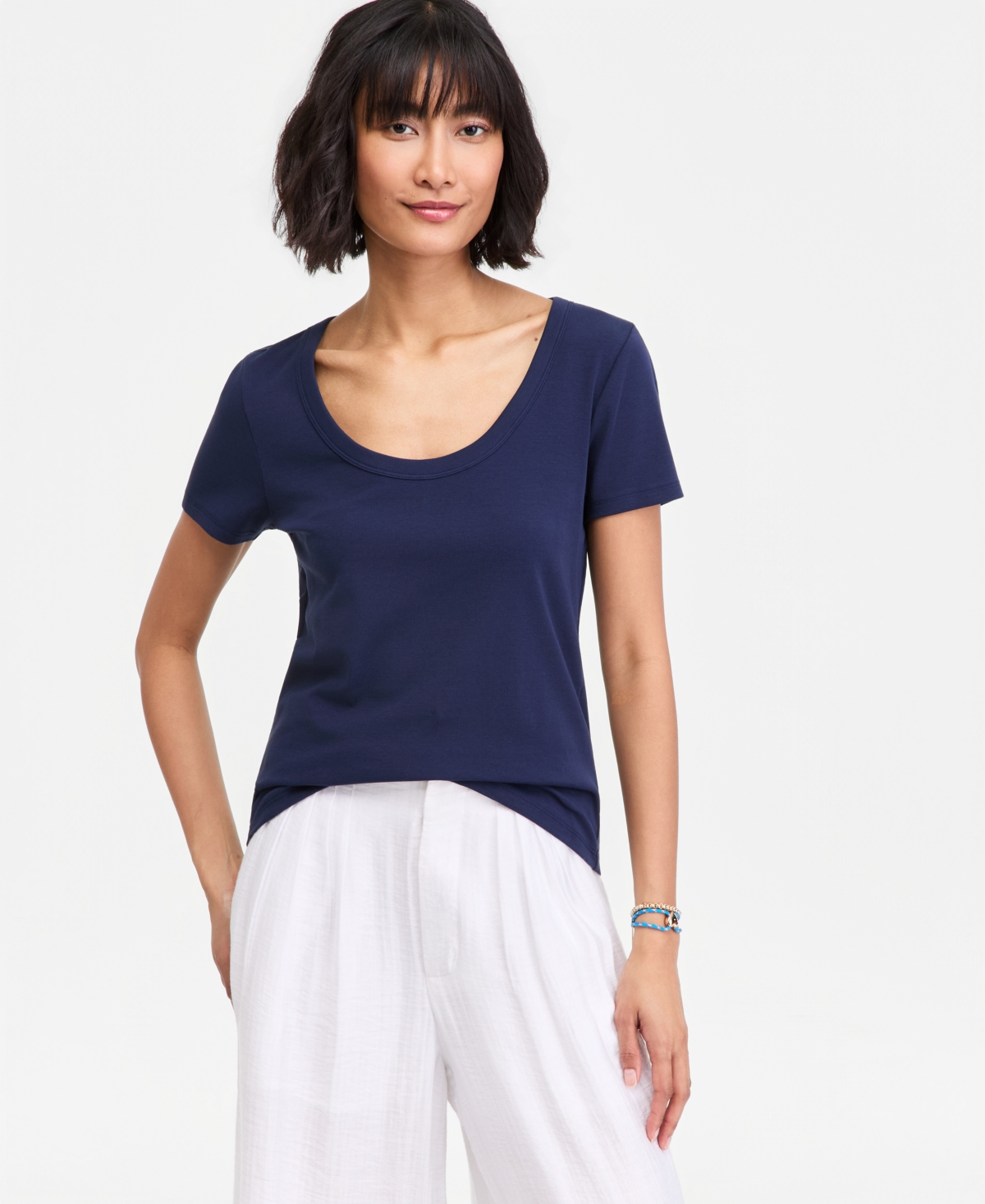 Click here for On 34th Womens Scoop-Neck Layering T-Shirt  Macys... prices