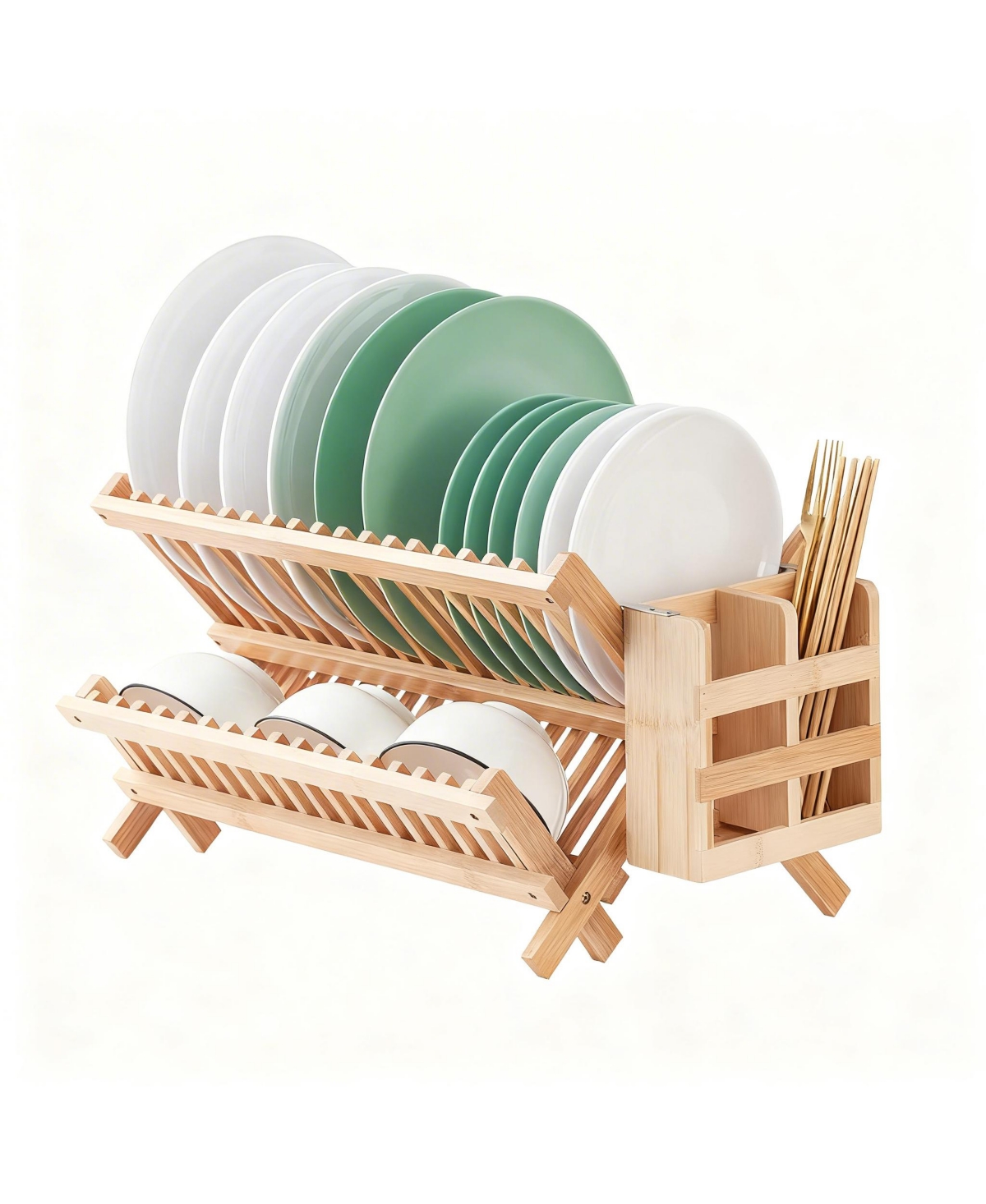 Click here for Yigii Bamboo Dish Drying Shelf Collapsible Utensil... prices