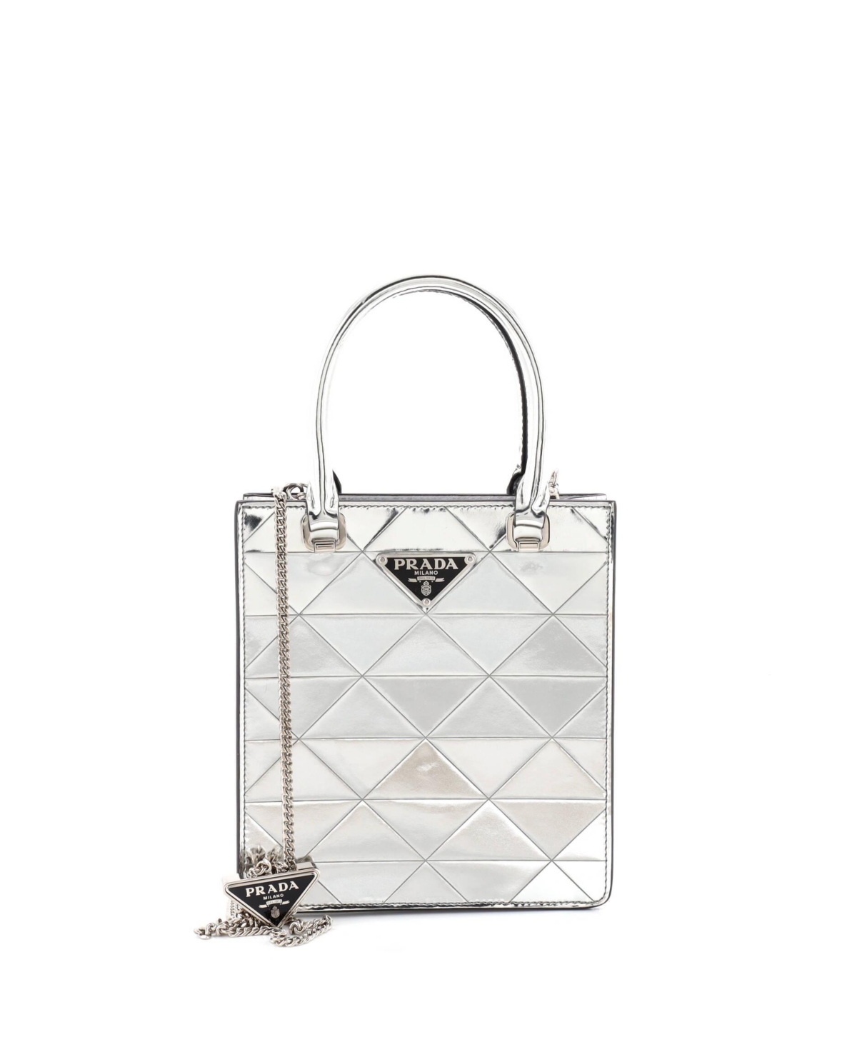 Click here for Pre-Owned Prada Mini Triangle Tote Spazzolato Leat... prices