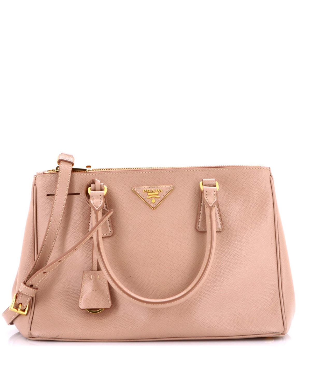 Click here for Pre-Owned Prada Medium Double Zip Lux Tote Saffian... prices