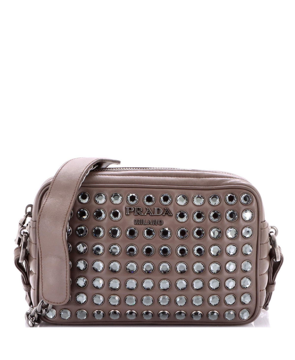 Click here for Pre-Owned Prada Small Camera Bag Embellished Diagr... prices