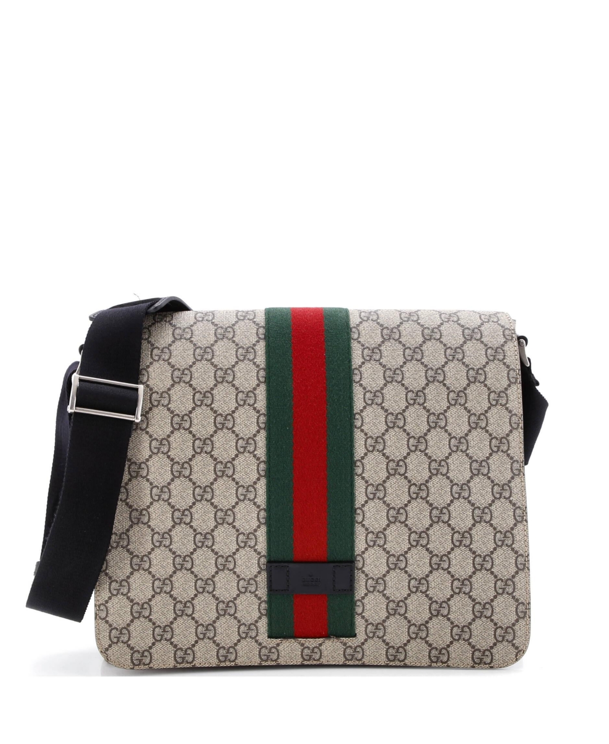 Click here for Pre-Owned Gucci Medium Web Flap Messenger Bag Gg C... prices