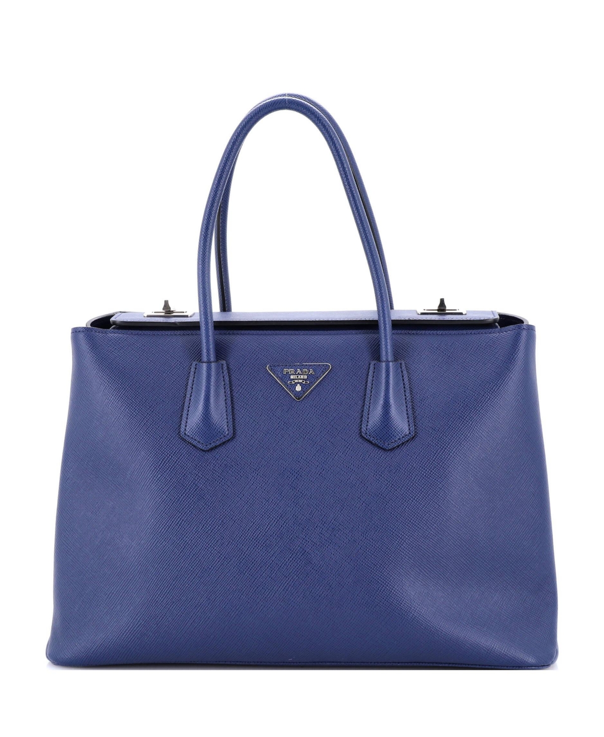 Click here for Pre-Owned Prada Medium Turnlock Cuir Twin Tote Saf... prices
