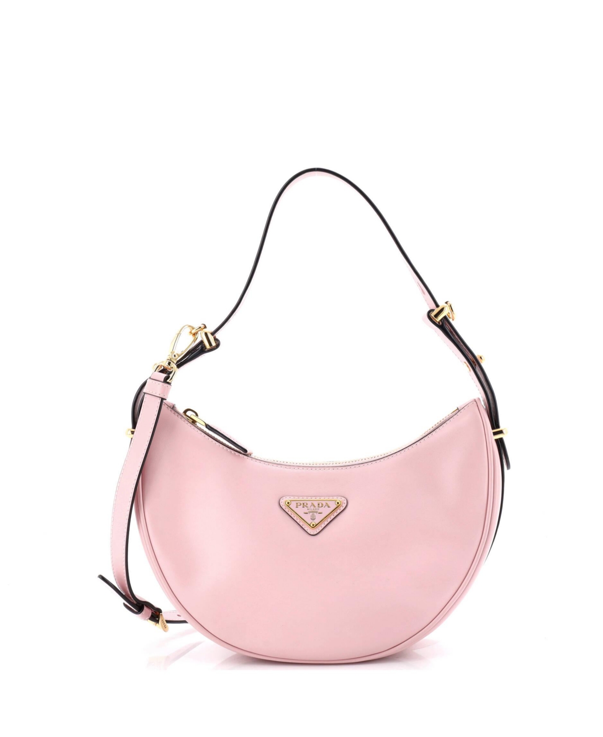 Click here for Pre-Owned Prada Small Arque Half Moon Hobo Leather... prices