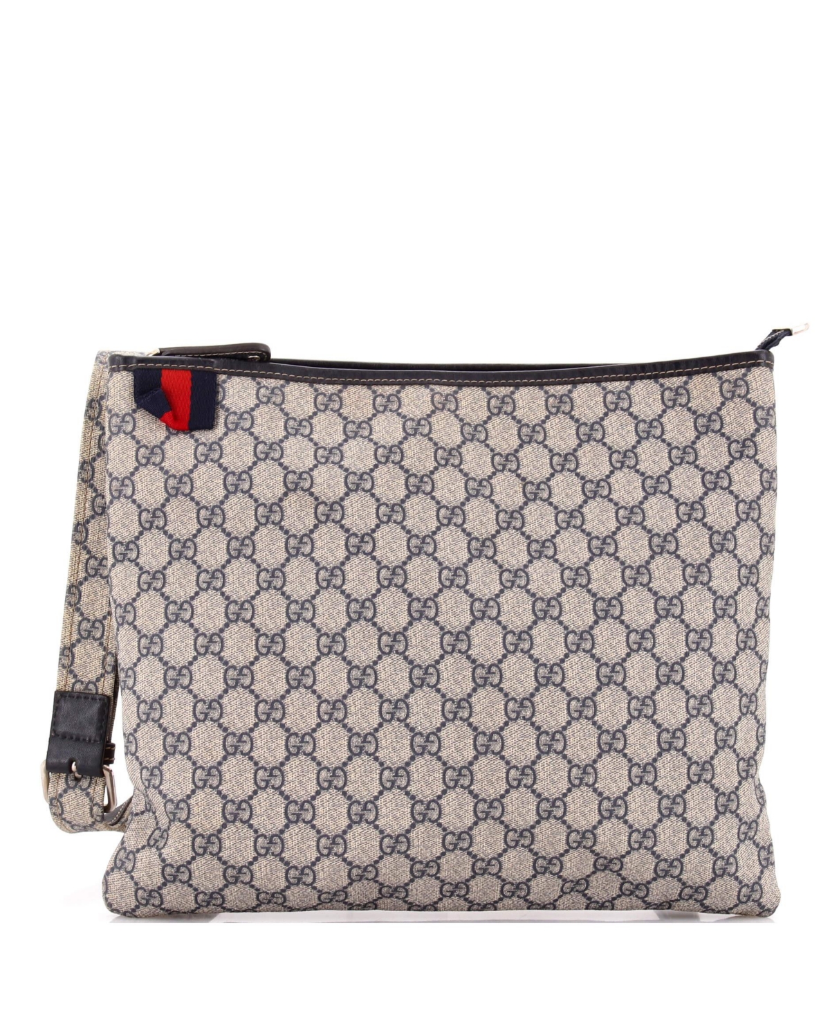 Click here for Pre-Owned Gucci Large Web Loop Flat Messenger Gg C... prices