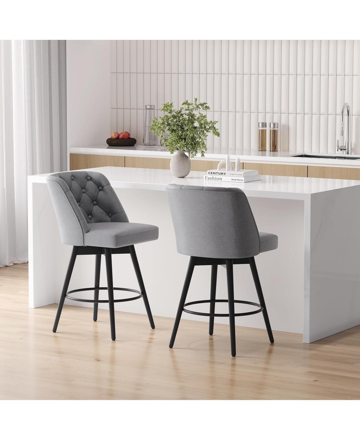 Click here for gaomon Swivel Bar Stools with Backs 26" Count... prices