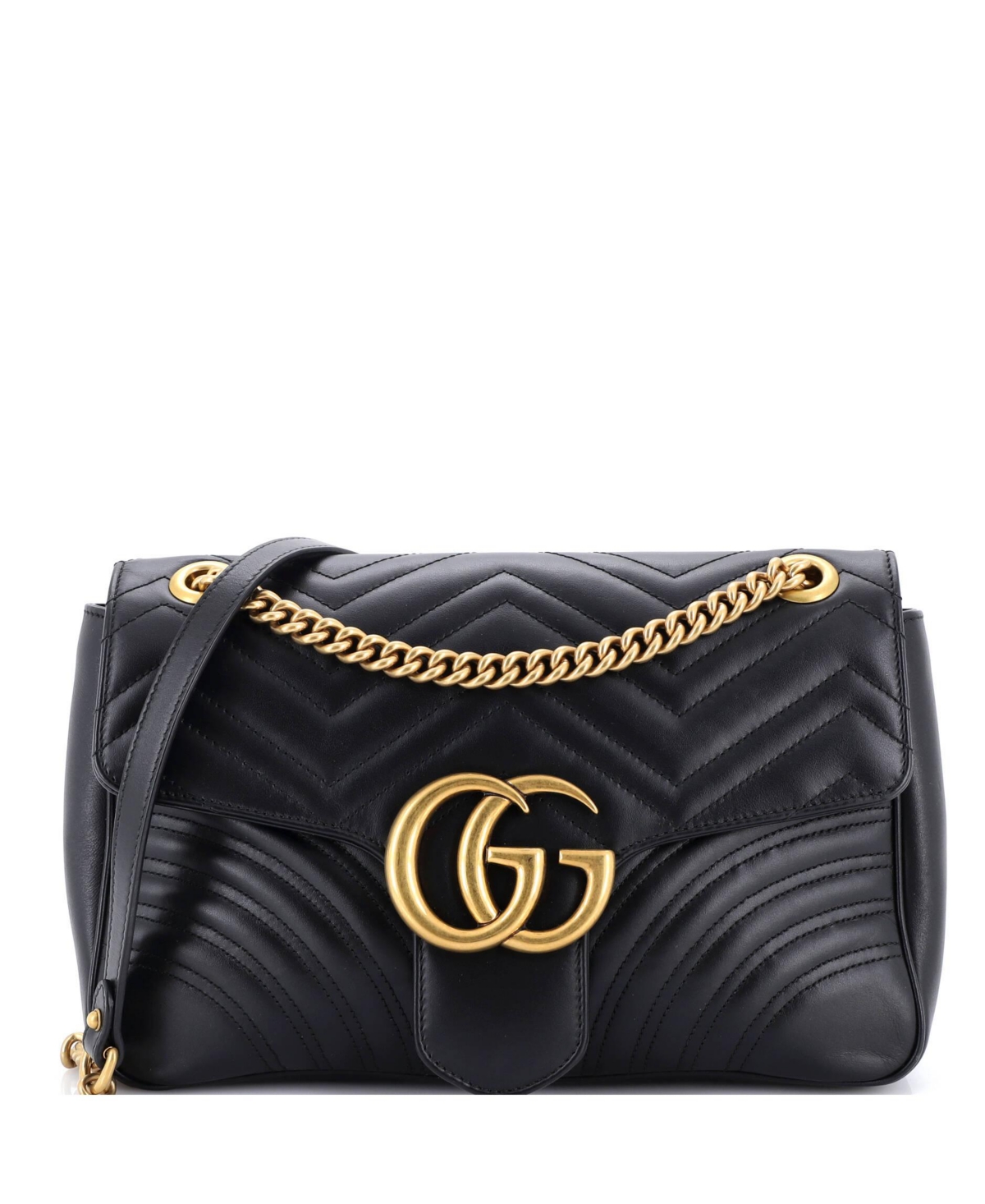 Click here for Pre-Owned Gucci Medium Gg Marmont Flap Bag Matelas... prices