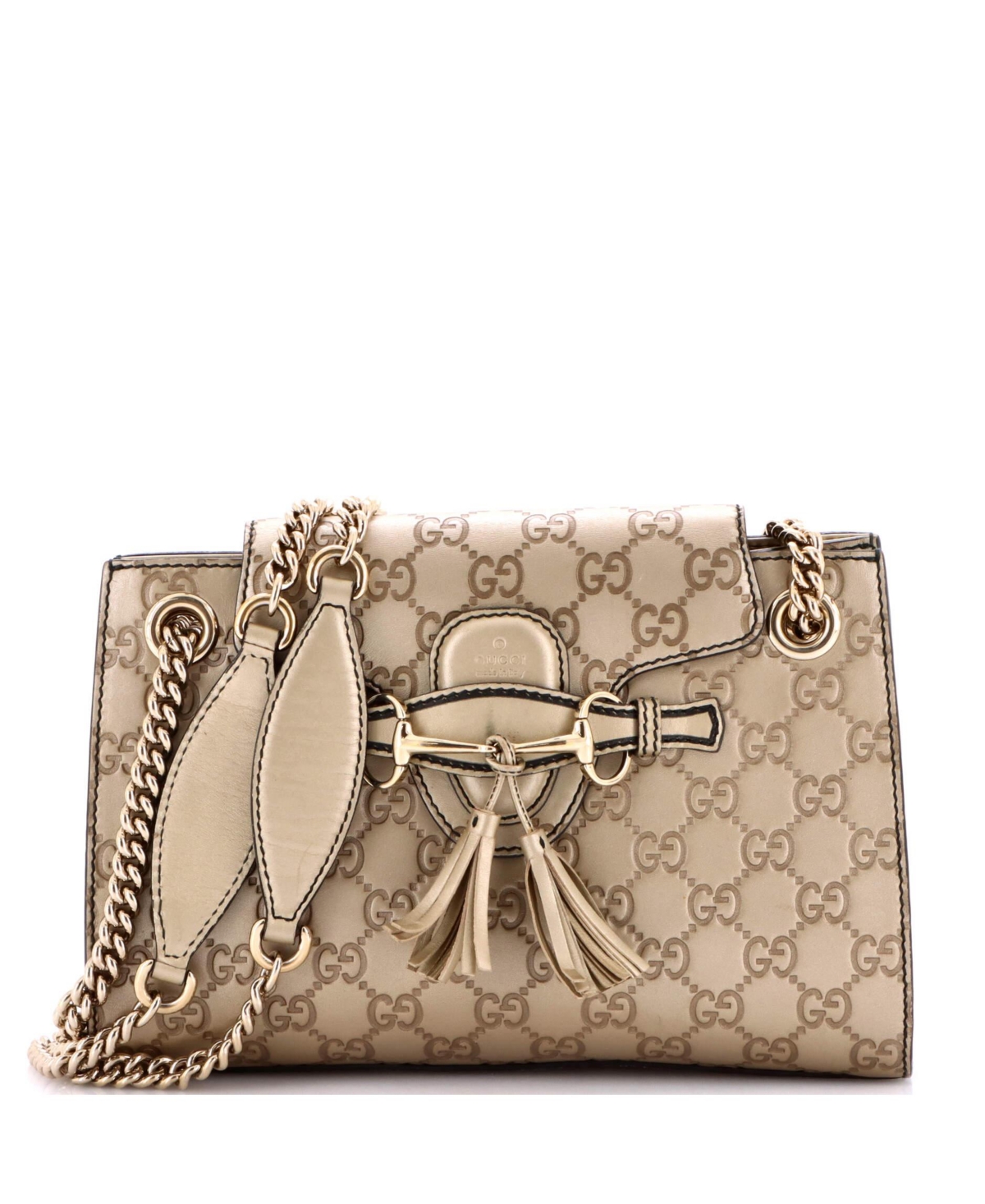 Click here for Pre-Owned Gucci Small Emily Chain Flap Shoulder Ba... prices