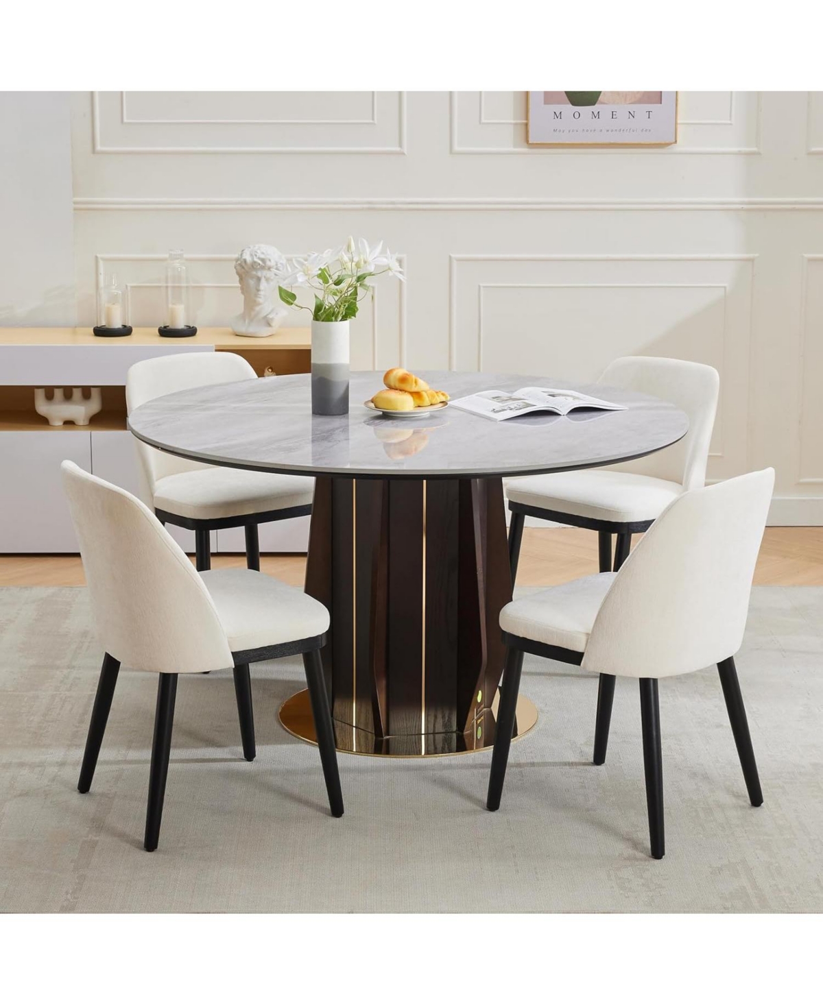 Click here for gaomon Modern Dining Chair Set of 4 Linen Upholste... prices