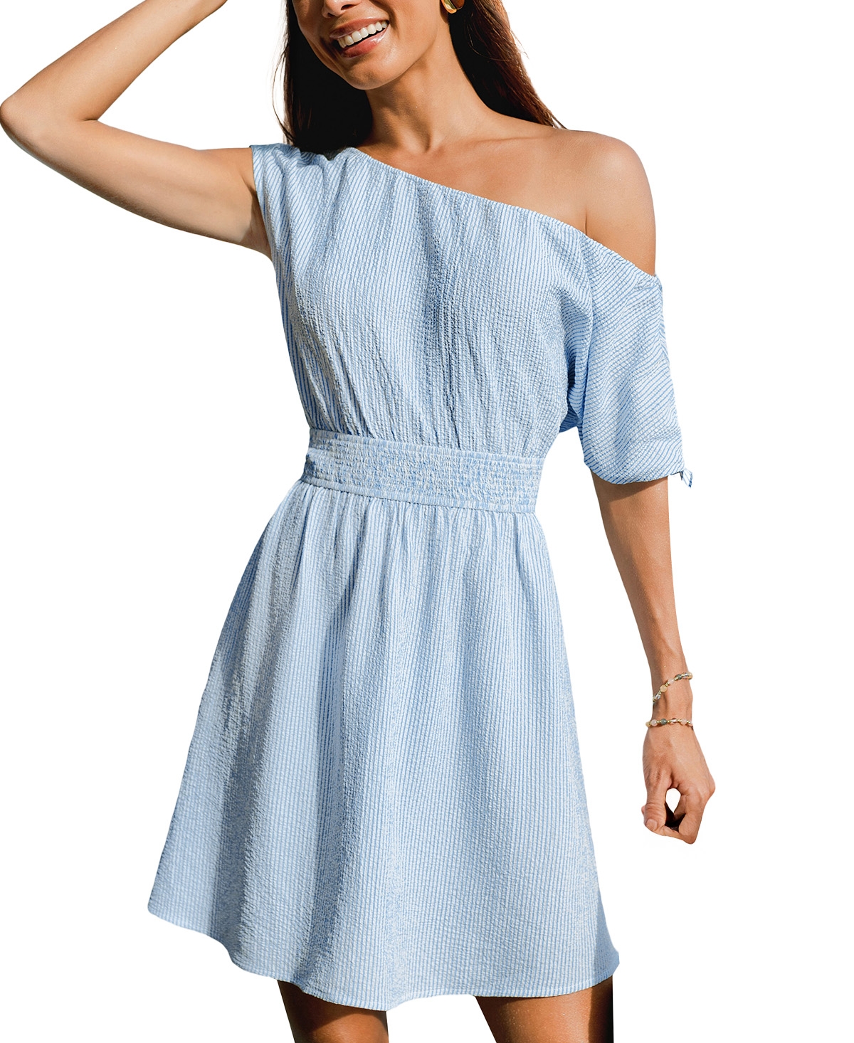 Click here for Cupshe Womens Extra Sweet Striped Mini Beach Dress... prices