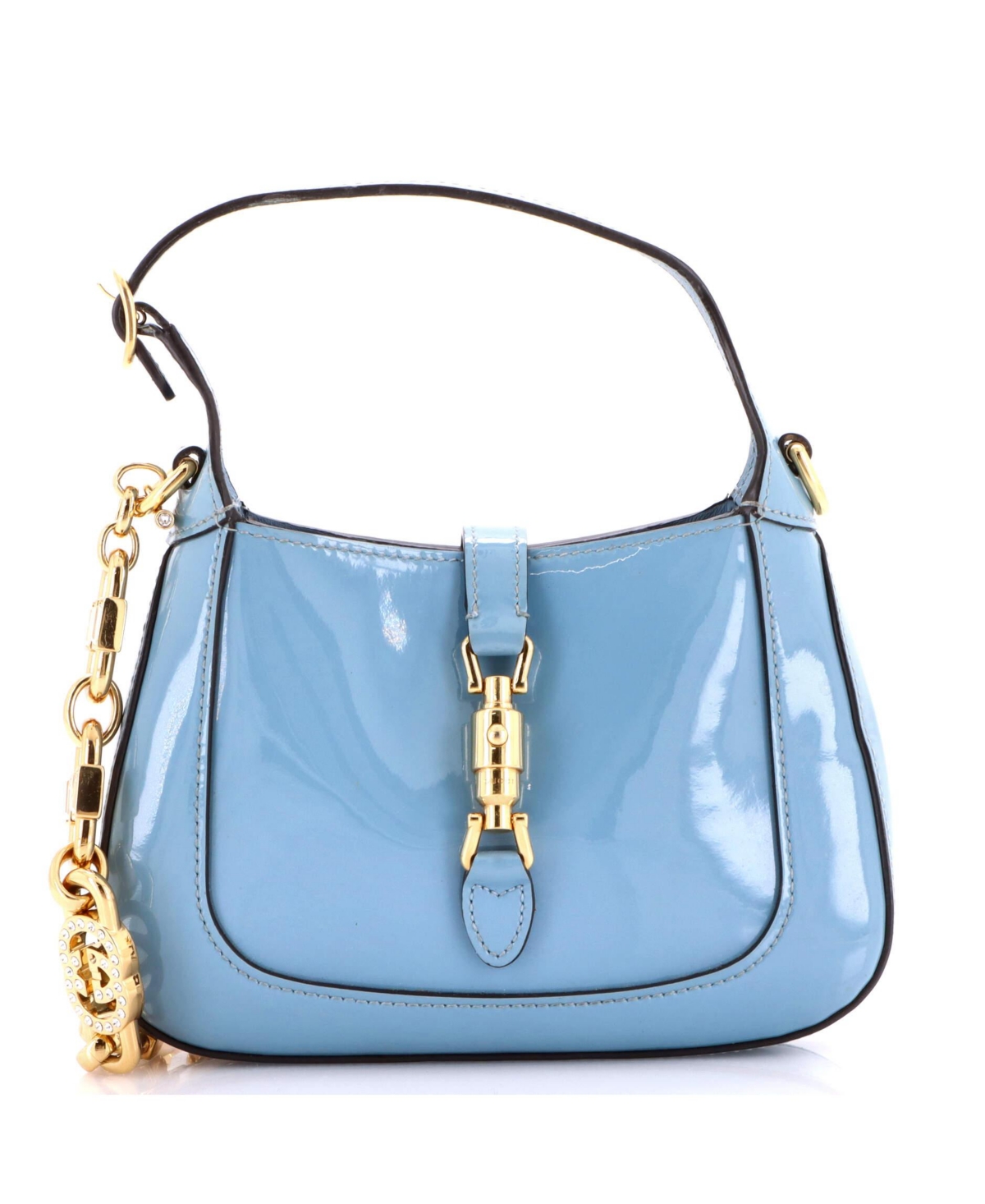 Click here for Pre-Owned Gucci Mini Jackie 1961 Chain Hobo Patent... prices