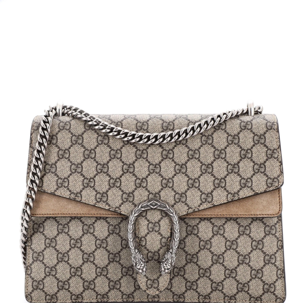 Click here for Pre-Owned Gucci Medium Dionysus Bag Gg Coated Canv... prices