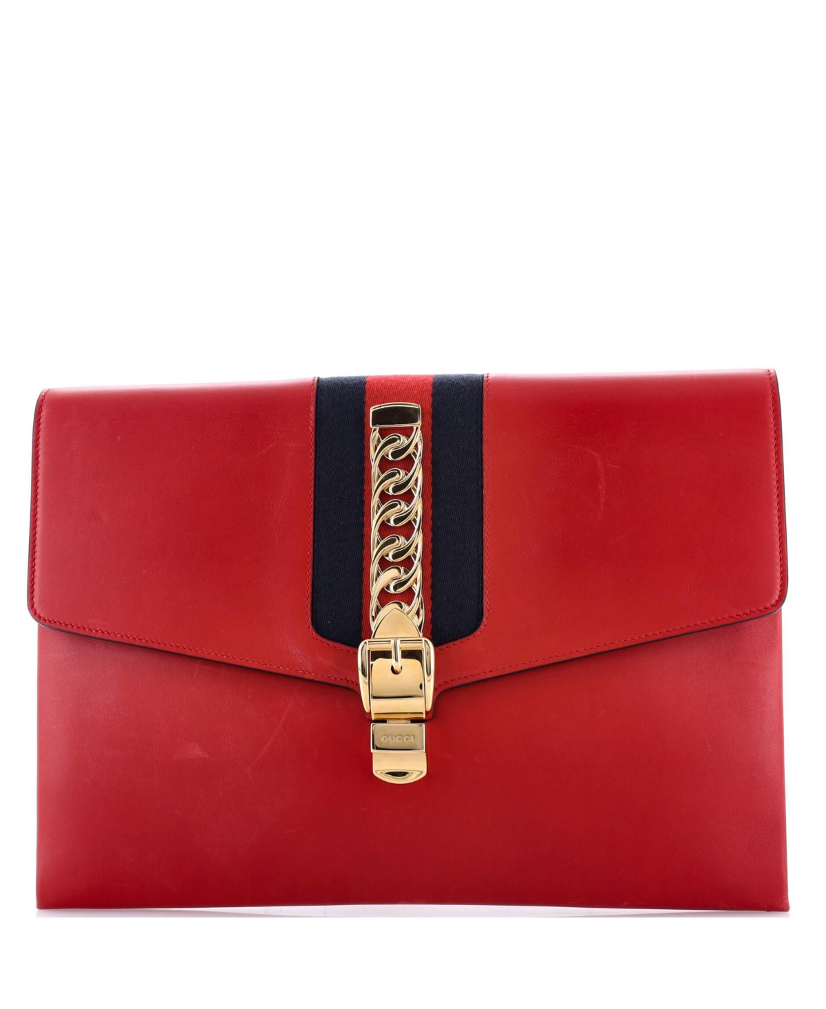 Click here for Pre-Owned Gucci Maxi Sylvie Clutch Leather - Red prices