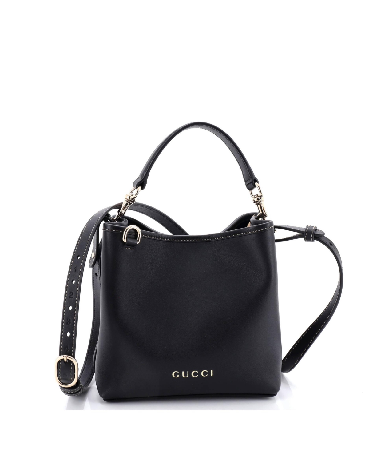 Click here for Pre-Owned Gucci Small Emblem Bucket Bag Leather -... prices