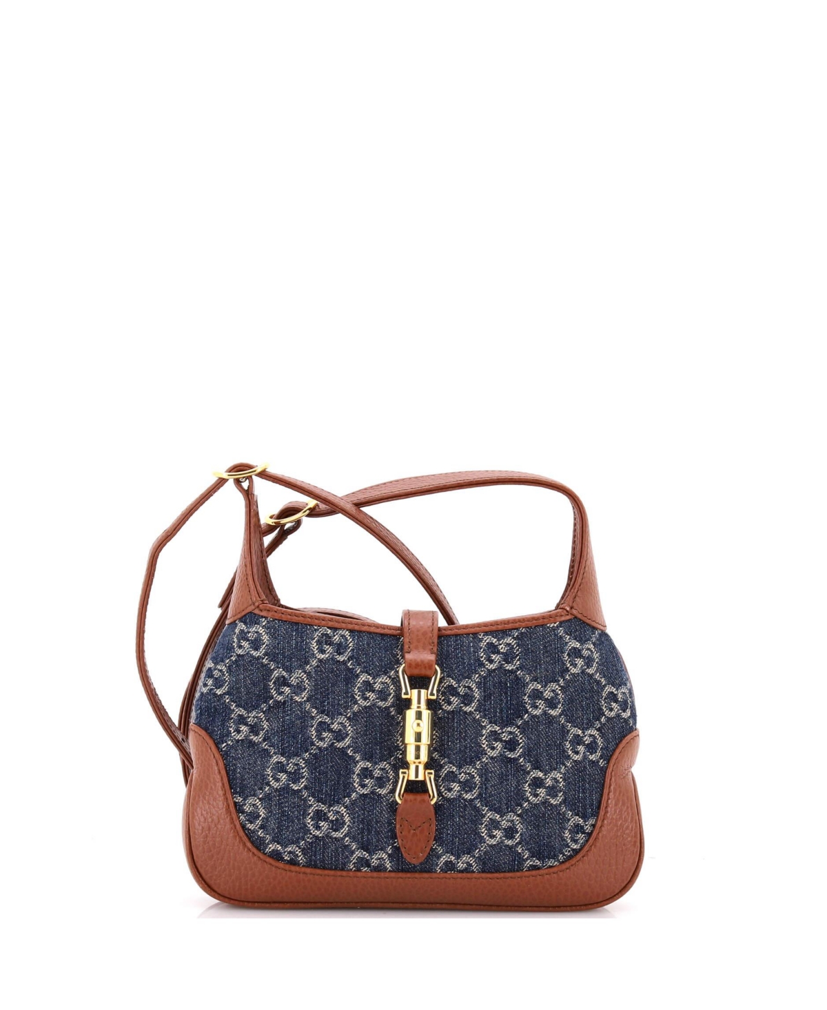Click here for Pre-Owned Gucci Mini Jackie 1961 Hobo Gg Denim - B... prices