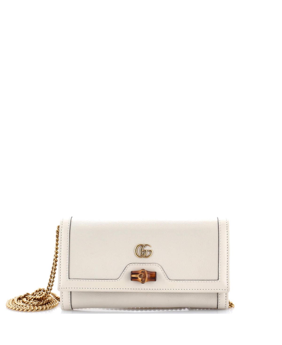 Click here for Pre-Owned Gucci Diana Wallet on Chain Leather - Na... prices