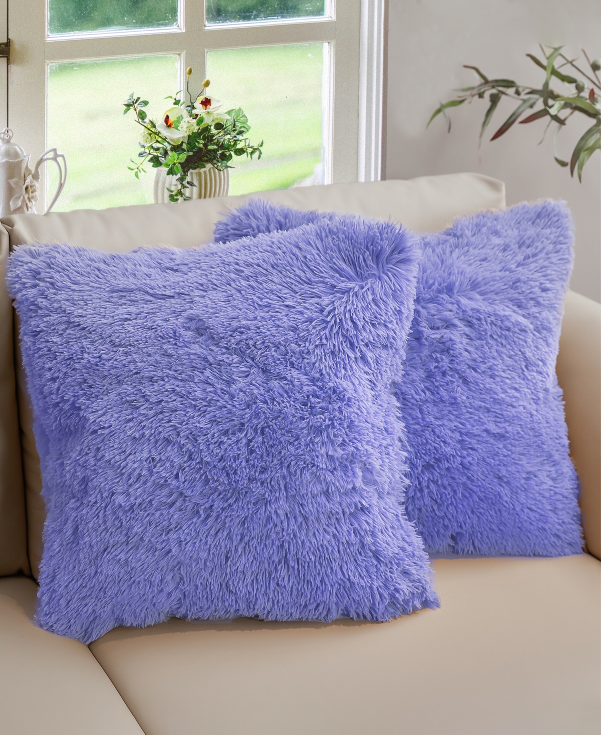 Click here for Cheer Collection Textured Fluffy Decorative Pillow... prices