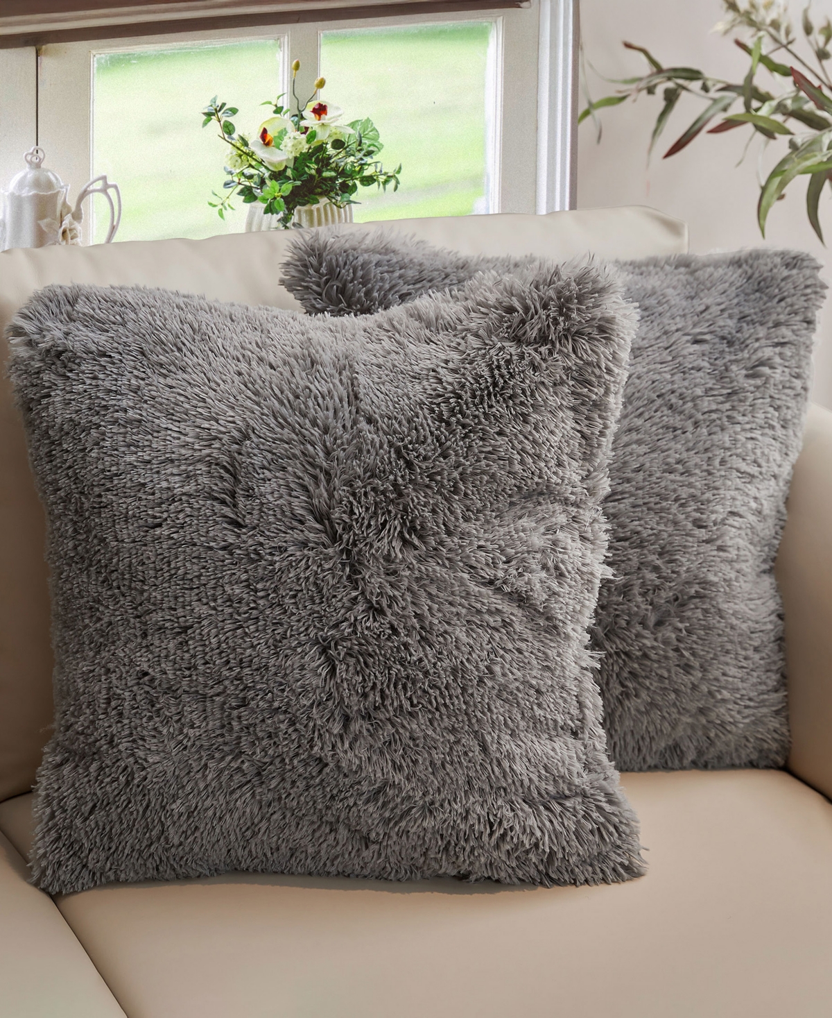 Click here for Cheer Collection Textured Fluffy Decorative Pillow... prices