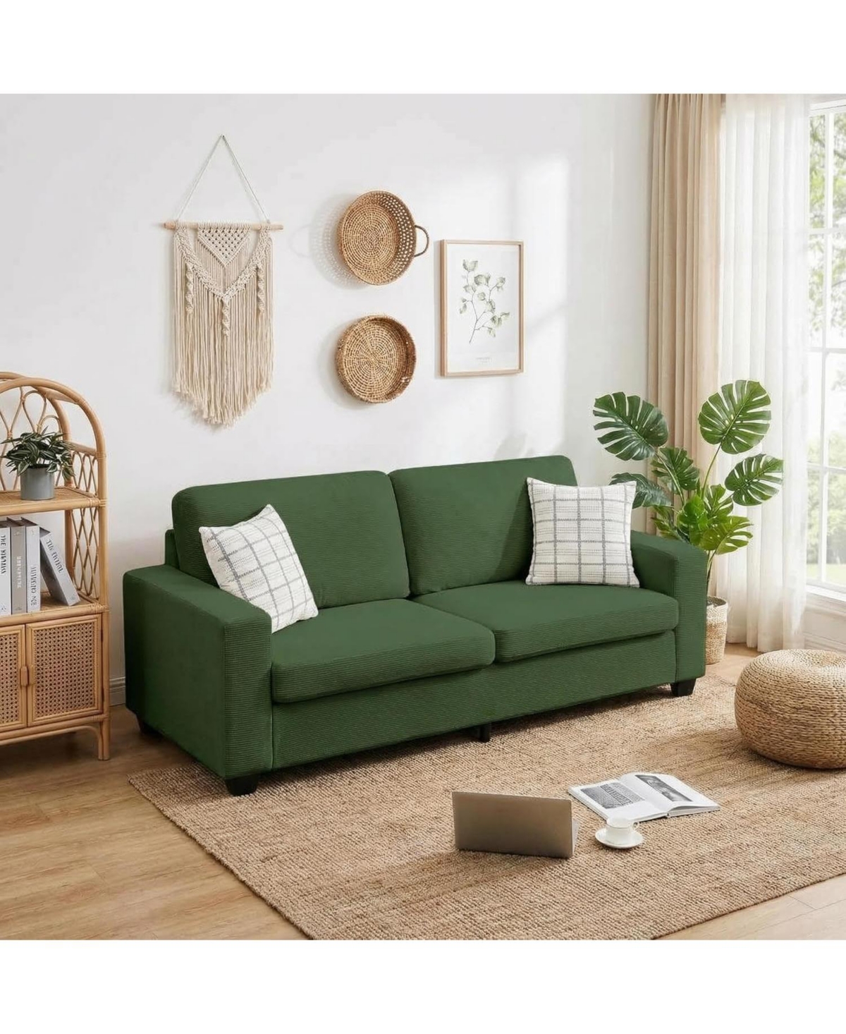 Click here for gaomon 84" Oversized Corduroy Loveseat  Moder... prices