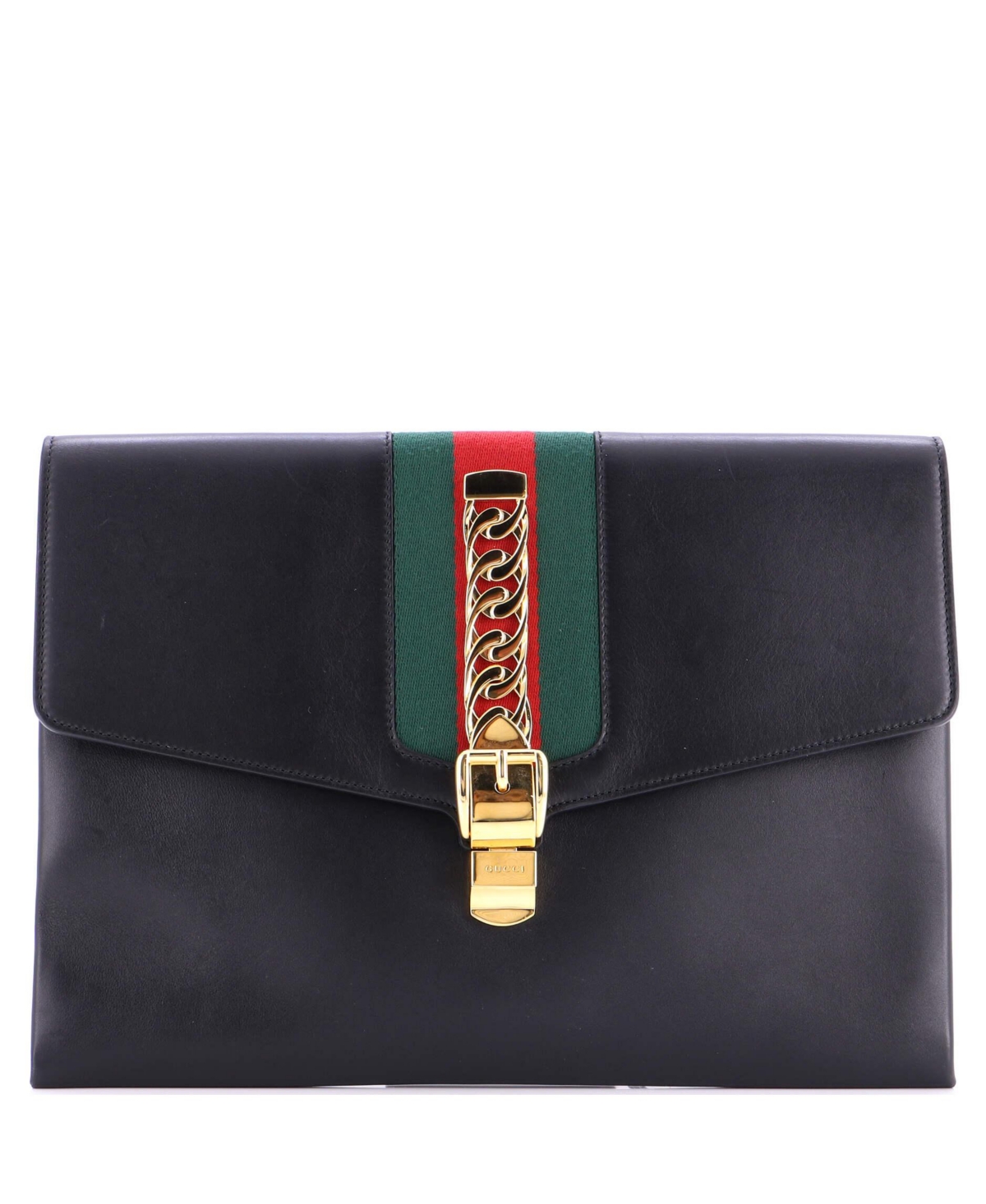 Click here for Pre-Owned Gucci Maxi Sylvie Clutch Leather - Black prices