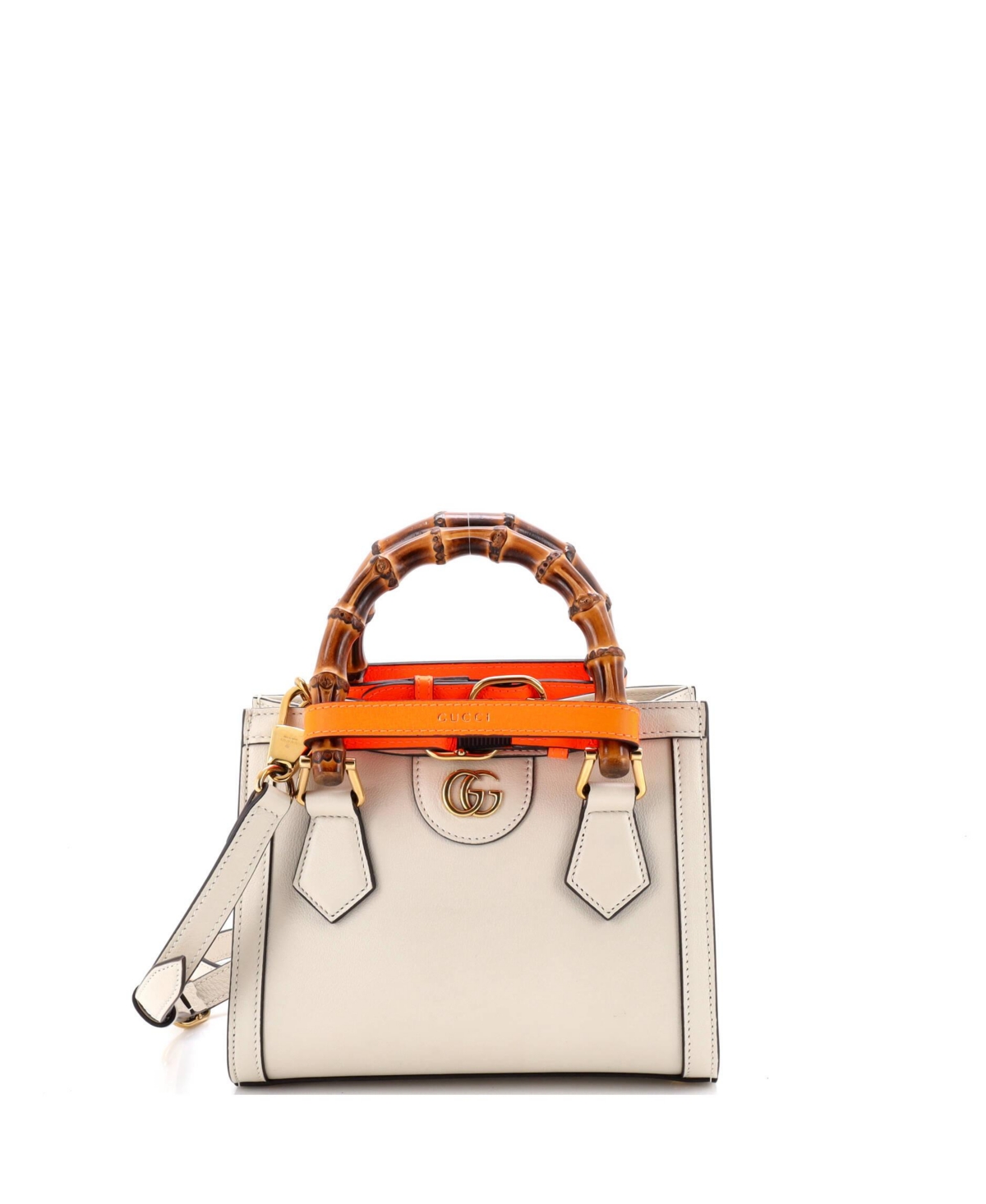 Click here for Pre-Owned Gucci Mini Diana Nm Bamboo Handle Tote L... prices