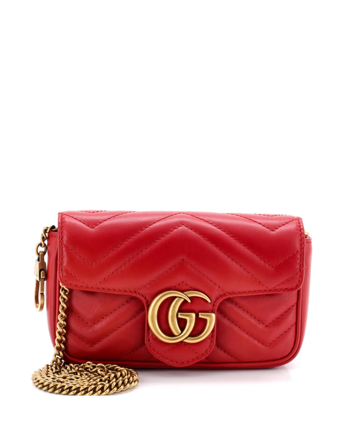 Click here for Pre-Owned Gucci Super Mini Gg Marmont Flap Bag Mat... prices