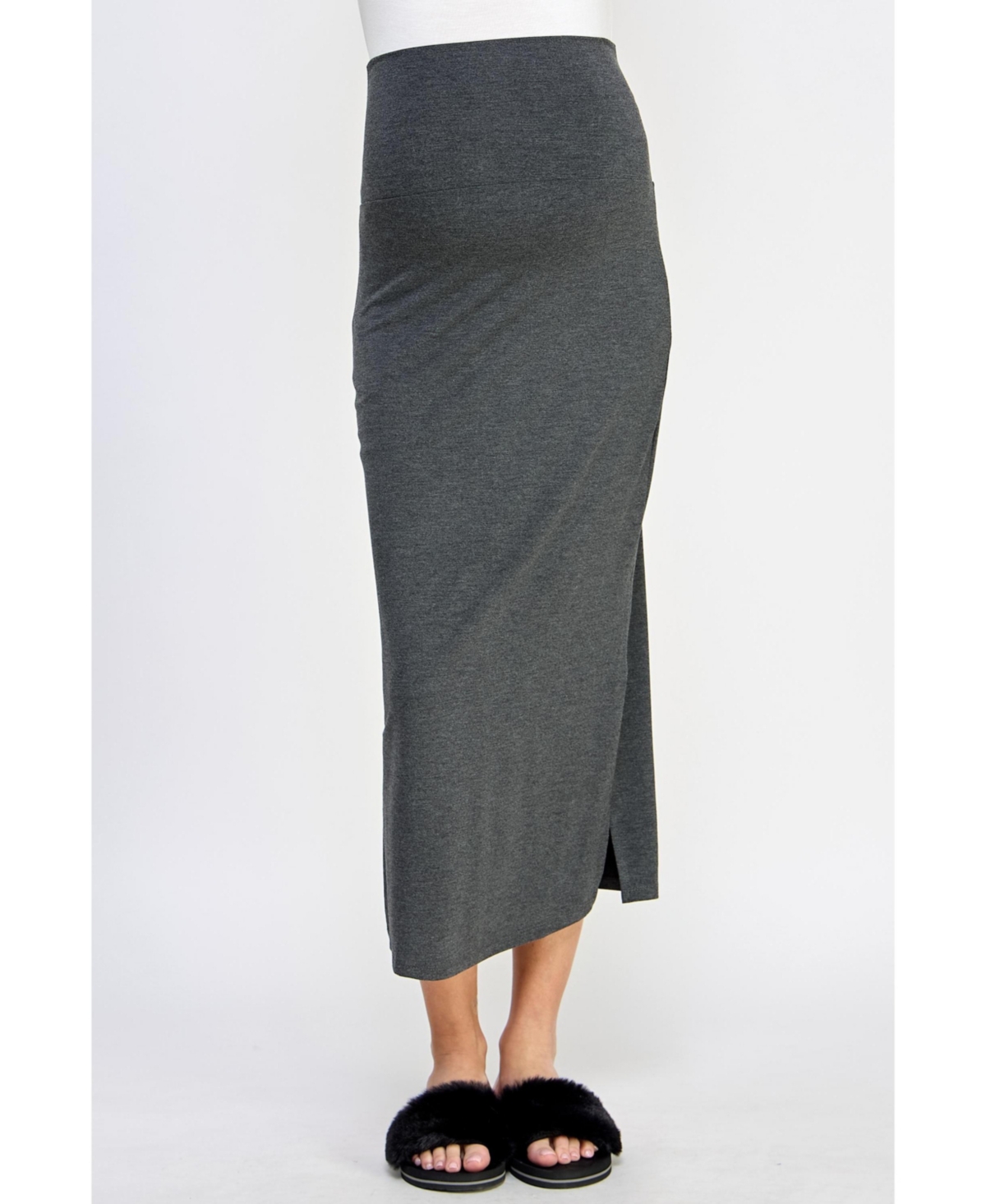 Click here for Hello Miz Maternity High-Rise Pencil Midi Skirt wi... prices