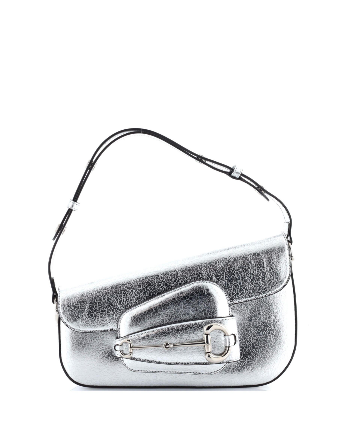 Click here for Pre-Owned Gucci Mini Horsebit 1955 Asymmetric Shou... prices