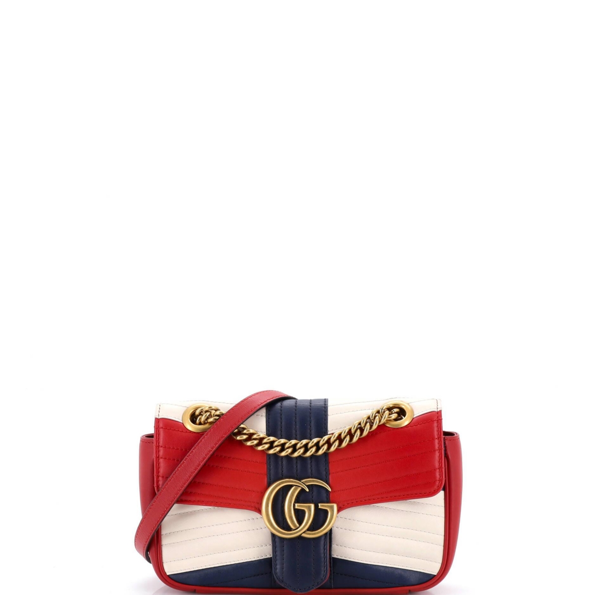 Click here for Pre-Owned Gucci Small Gg Marmont Flap Bag Matelass... prices