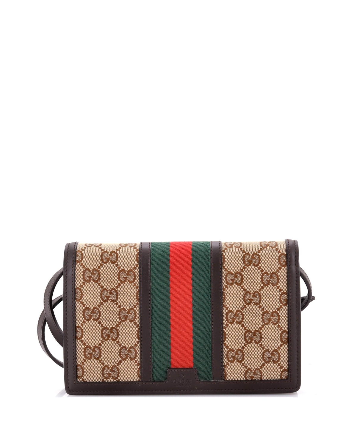 Click here for Pre-Owned Gucci Small Web Wallet on Strap Gg Canva... prices