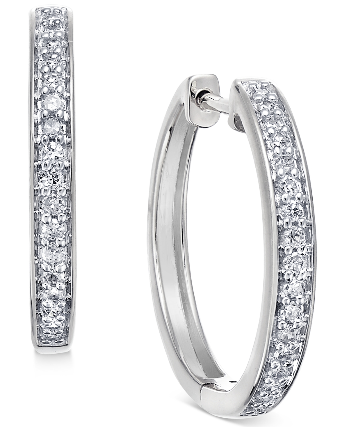 Click here for Diamond Hoop Earrings (1/5 ct. t.w.) in 14k White... prices