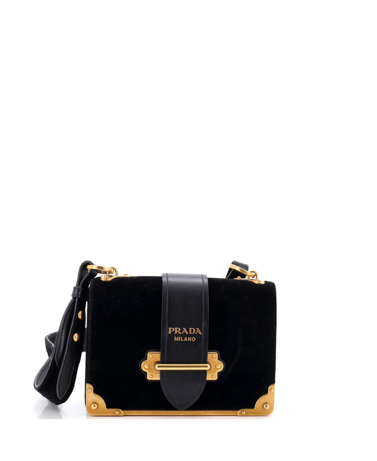 Click here for Pre-Owned Prada Small Cahier Crossbody Bag Velvet... prices