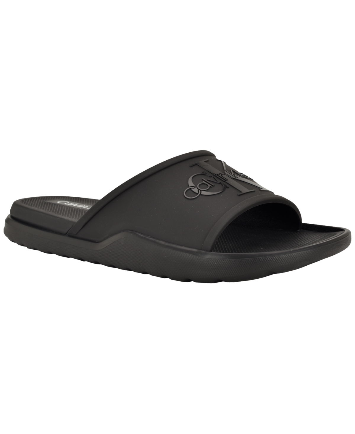 Click here for Calvin Klein Mens Meloy Slip-On Slide Sandals - Bl... prices