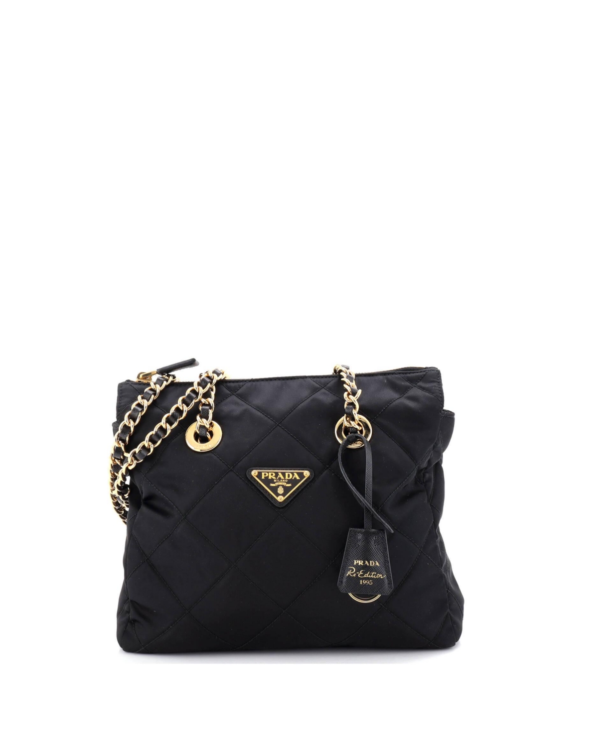 Click here for Pre-Owned Prada Small Re-Edition 1995 Chain Tote Q... prices