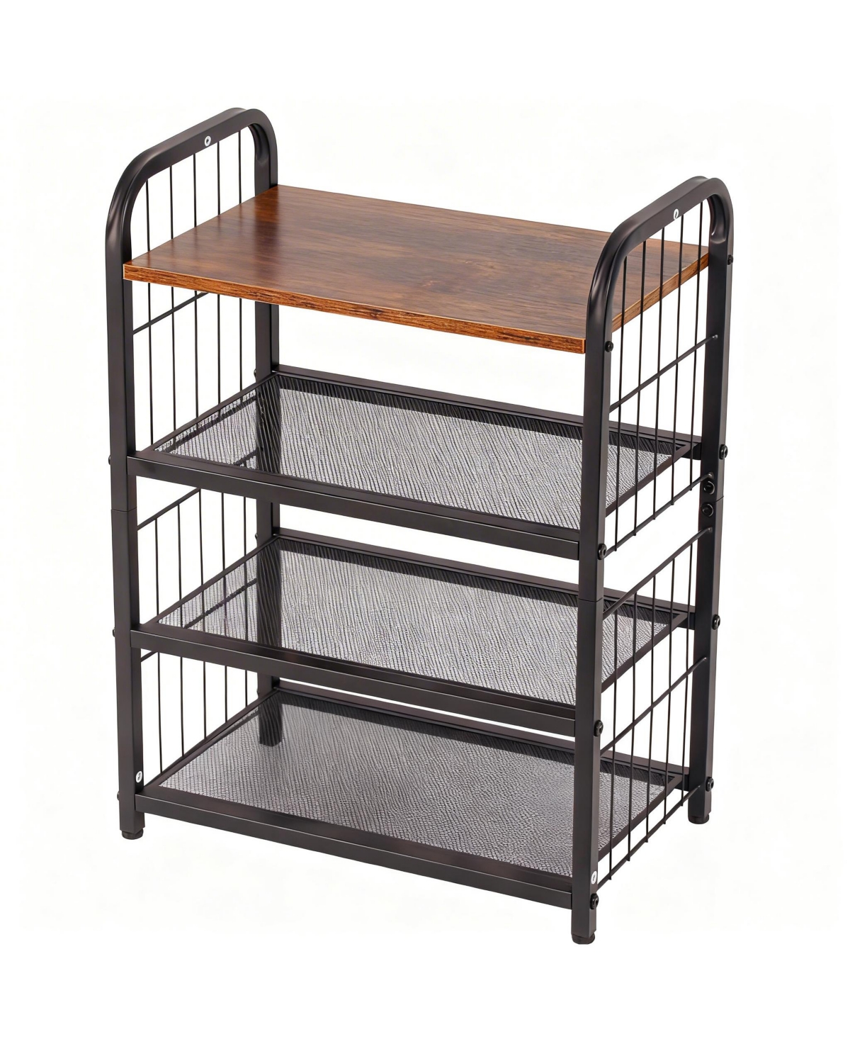 Click here for Yigii Shoe Rack 5-Tier Metal Mesh Shelves Wooden H... prices