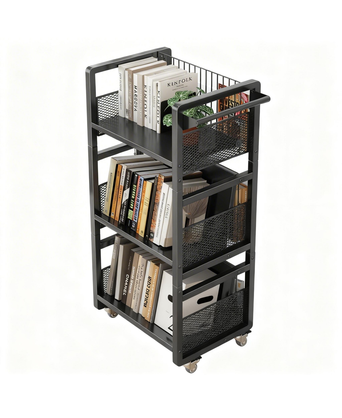 Click here for Yigii Heavy-Duty Double-Sided Book Cart with Silen... prices
