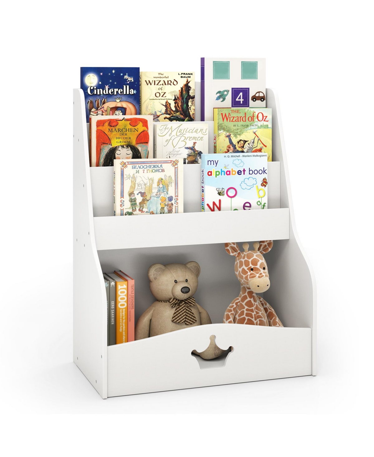 Click here for Slickblue 4 Tier Kids Book Organizer with Shelves... prices