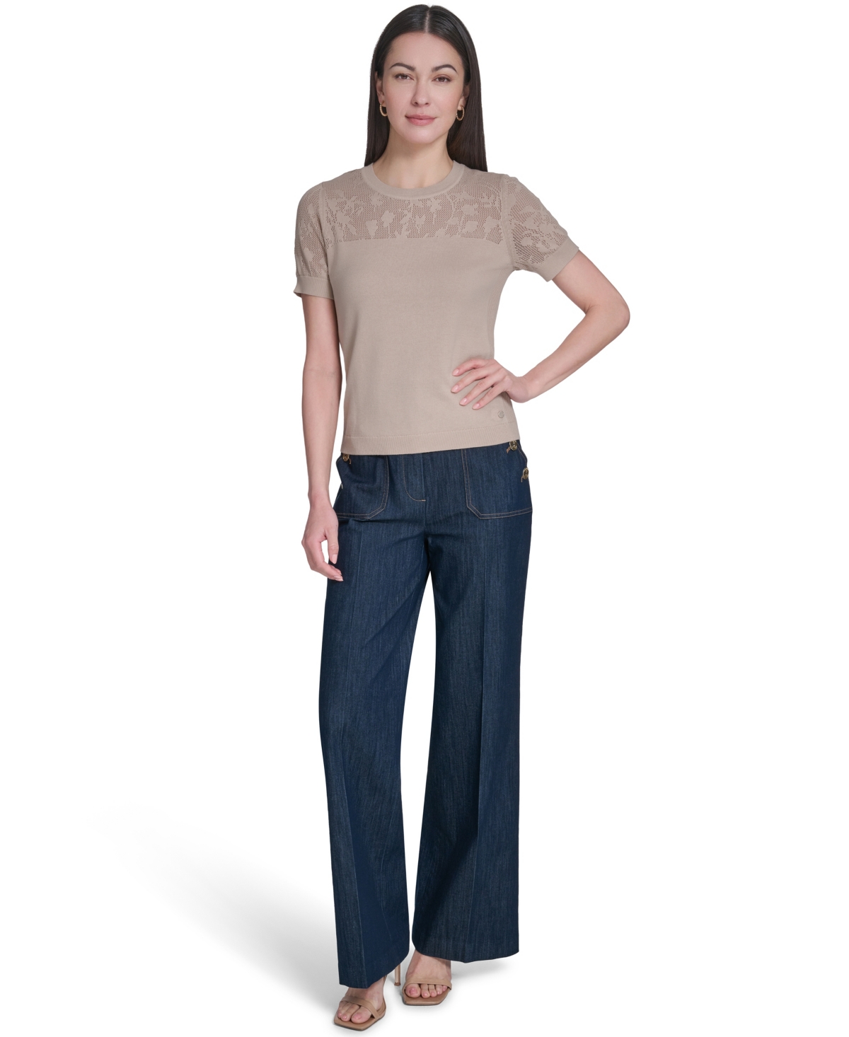 Click here for Tommy Hilfiger Womens Crew Neck Floral Sweater - K... prices