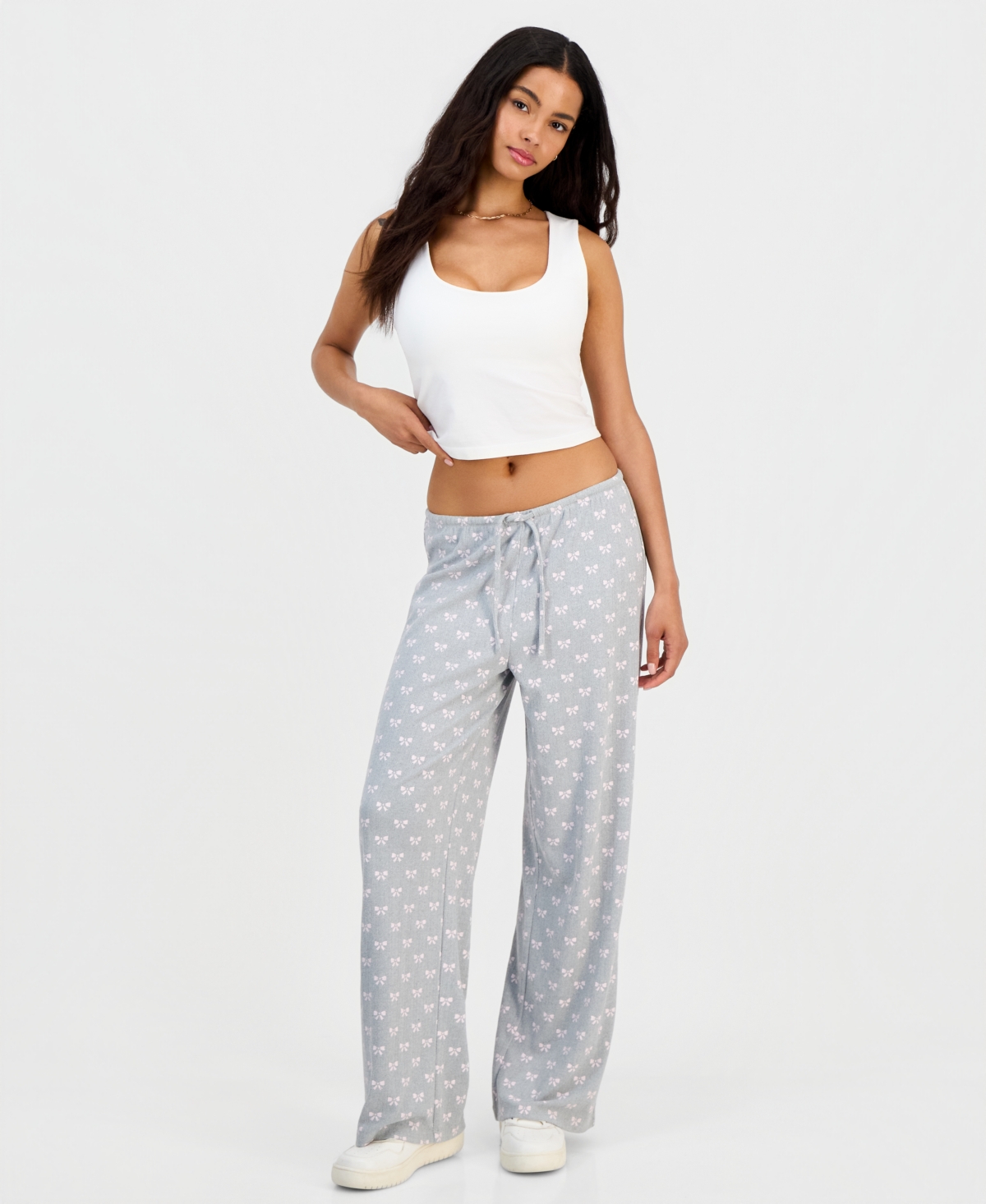 Click here for Hippie Rose Juniors Pointelle Printed Drawstring L... prices