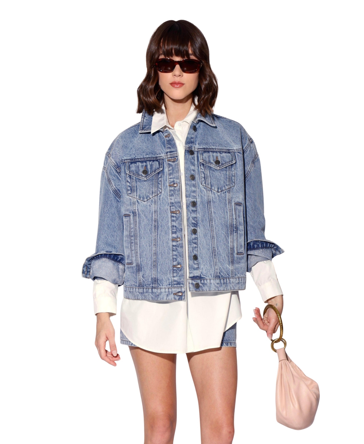 Click here for Walter Baker Womens Eryn Light Wash Denim Jacket -... prices