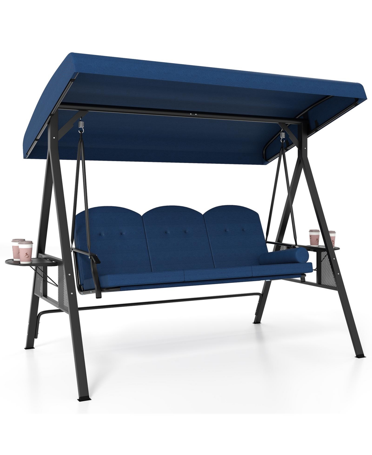 Click here for Sugift 3-Seat Patio Swing Chair Porch Swing with A... prices