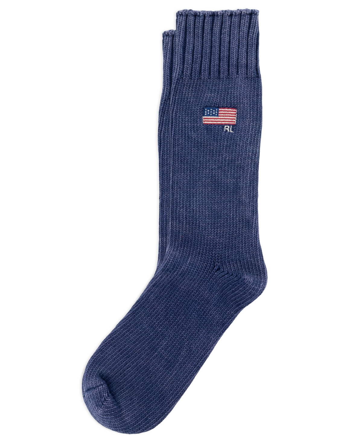 Click here for Polo Ralph Lauren Mens Indigo Flag Ribbed Cuff Soc... prices