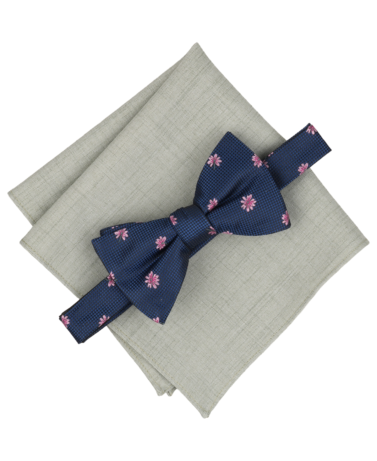 Click here for Bar Iii Mens Grace Floral Bow Tie & Pocket Square... prices
